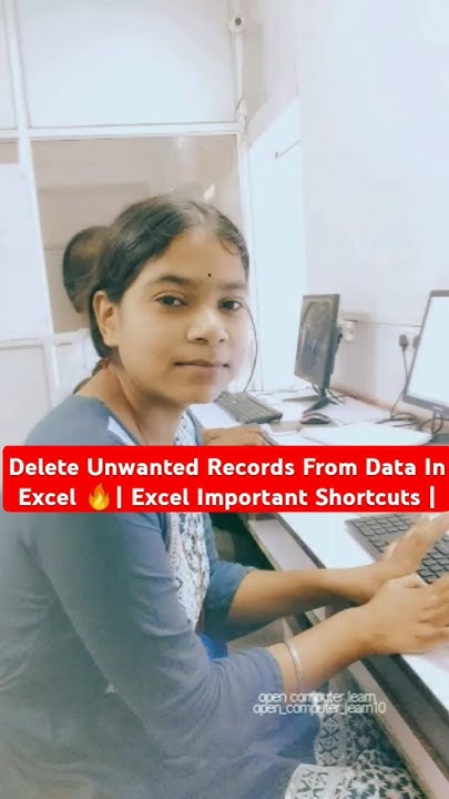 Delete Unwanted Records From Data In Excel |Excel Important Shortcuts#shorts#tricks#excel # ...