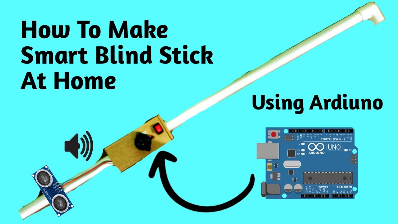 How to make smart blind stick at home | Summer experiment | Aniket Art ...