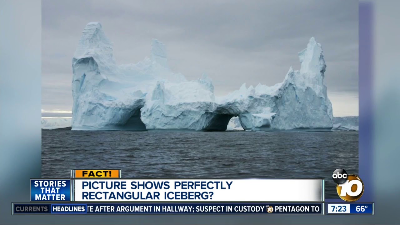Perfectly rectangular iceberg? - YouTube