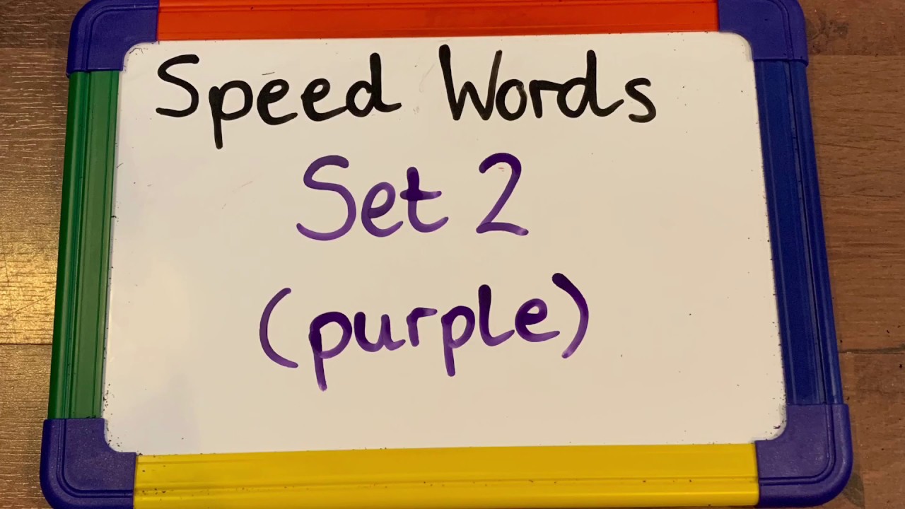 Speed Words Set 2.1 (purple) - YouTube