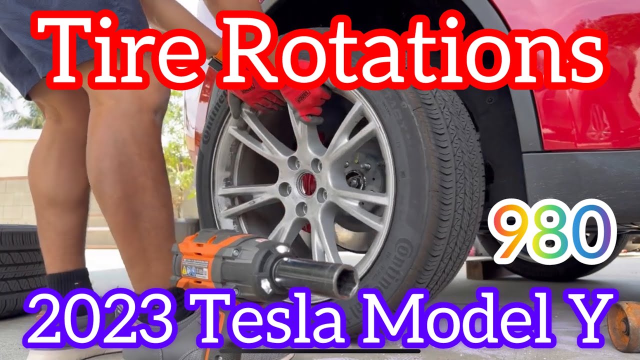 How to rotate 2023 Tesla Model Y Long Range AWD Performance motor 980 ...