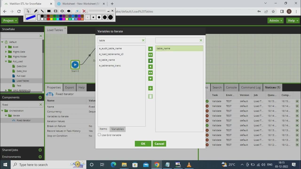 Matillion ETL- How to load multi table to snowflake - YouTube