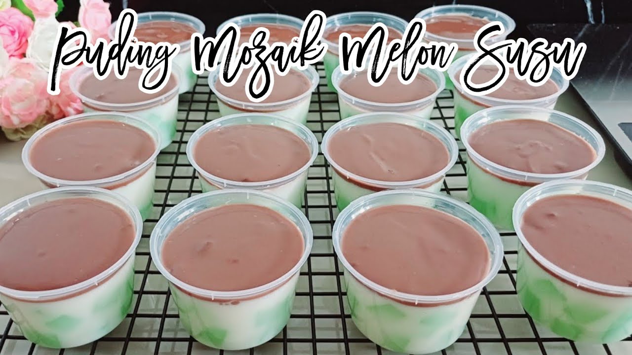 RESEP PUDING MOZAIK NUTRIJELL MELON SUSU KENYAL & SEGAR BANGET - YouTube