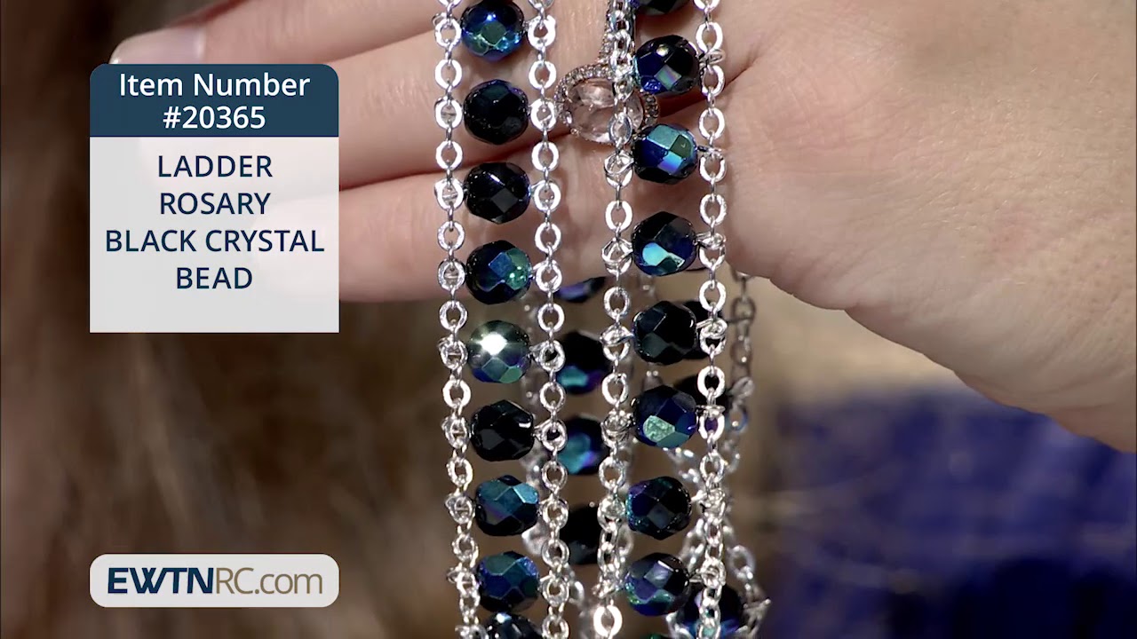 20365_LADDER ROSARY - BLACK CRYSTAL BEAD - YouTube
