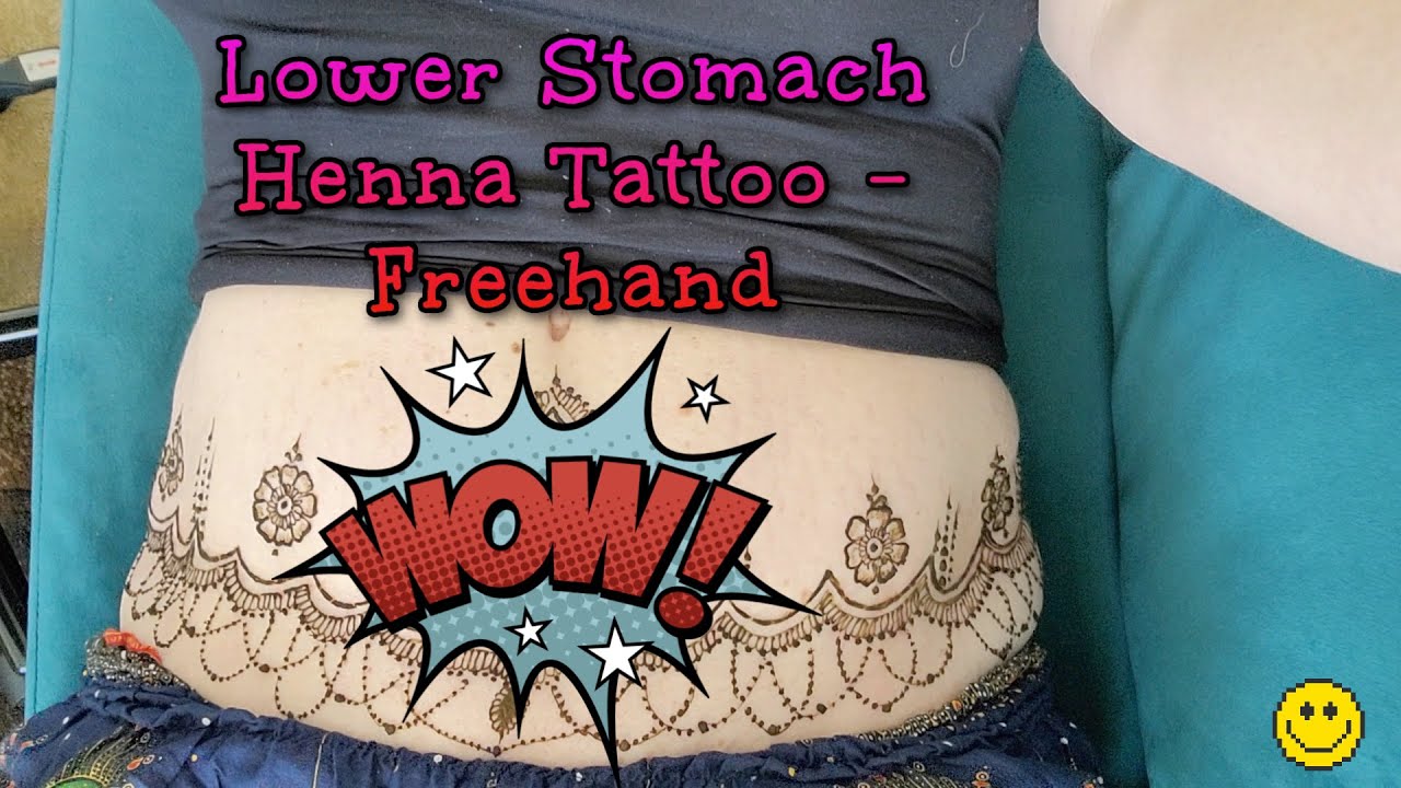 My Henna Tattoo Experience/Lower Stomach/Scar Cover-Up/Temporary Tattoo ...