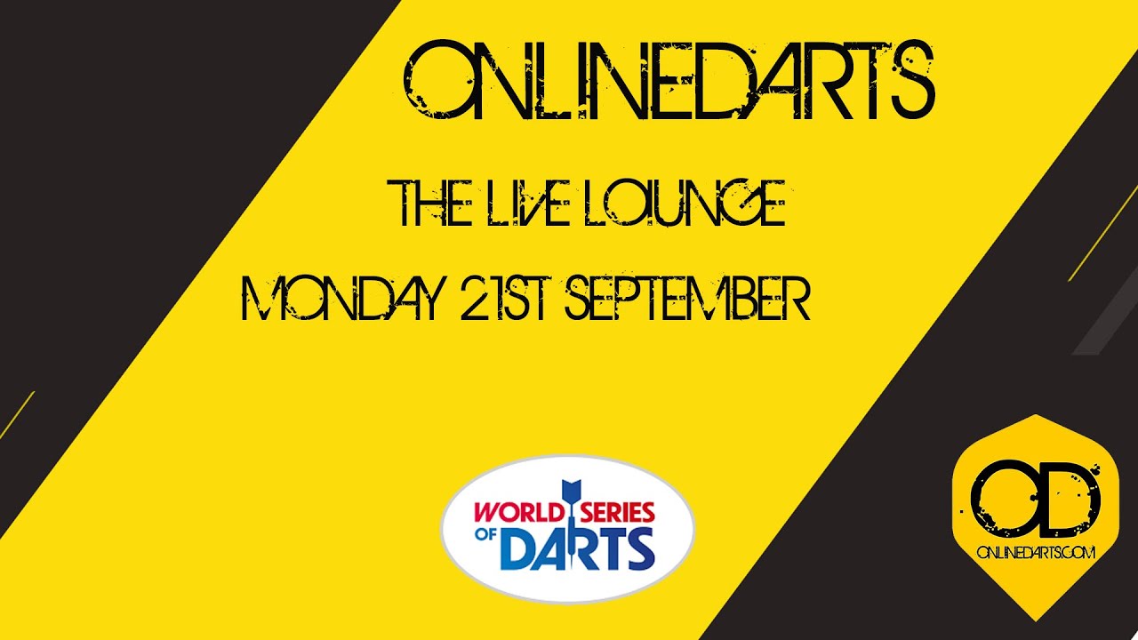 Online Darts Live Lounge 21st September 2020 - YouTube