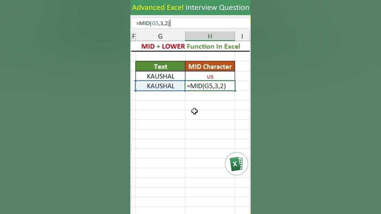 MID function in excel | MID formula in excel | excel interview questions excel tips and tricks ...