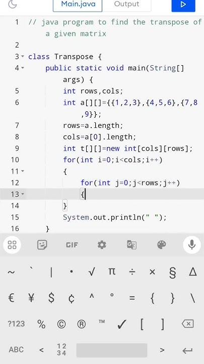 Java Program To Find Transpose Of A Given Metrix Codingguru Javaprogram Youtubeshorts😎 Youtube
