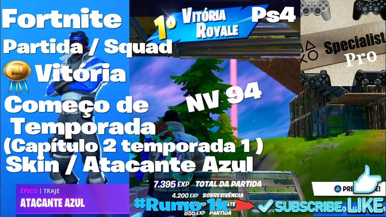 Fortnite / Partida / Solo Vitória começo de temporada Skin / Atacante ...