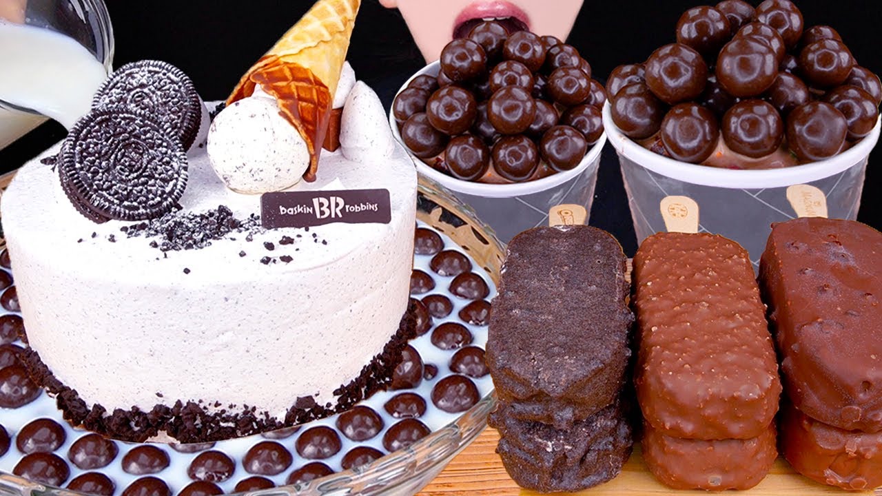Asmr Maltesers Kitkat Oreo Magnum Chocolate Ice Cream Nutella Twix