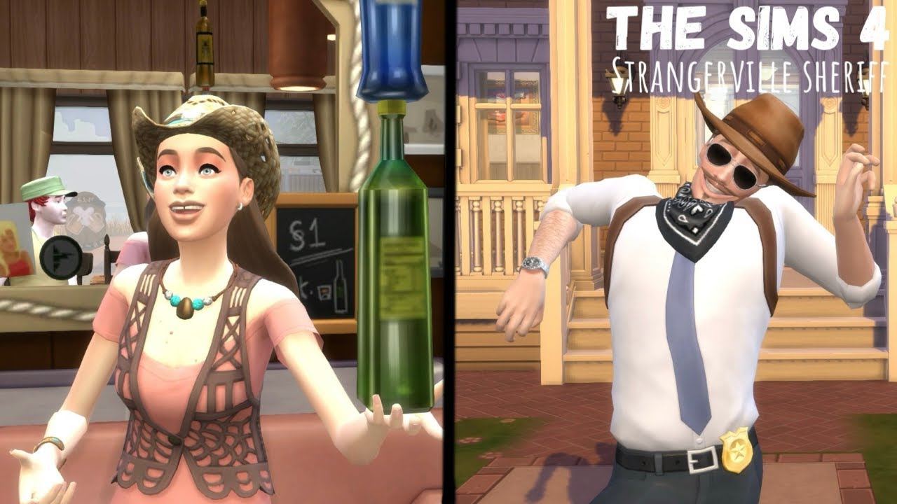 The Sims 4 CAS ~ 🍾Strangerville Sheriff 🤪~ No CC - YouTube