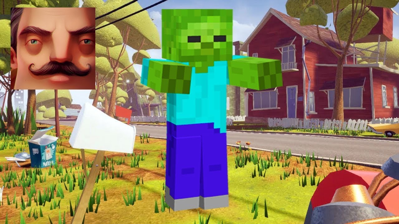 HELLO NEIGHBOR MINECRAFT - My New Neighbor ZOMBIE Act 2 RANDOM Gameplay ...