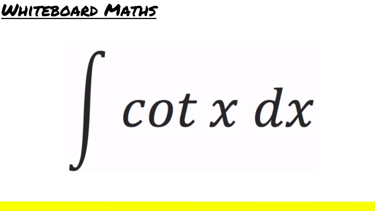 Integral Of Cot X YouTube integral-of-cot-x-youtube