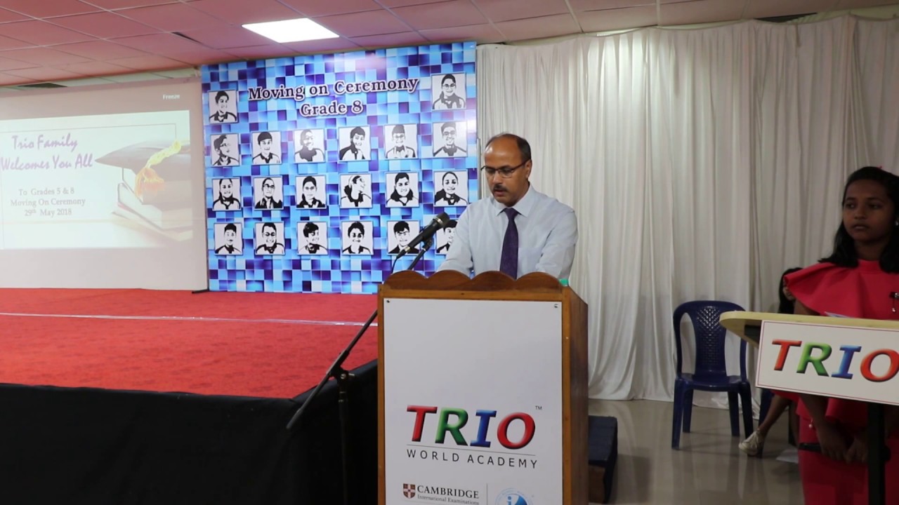 Trio World Academy Principal's speech - YouTube