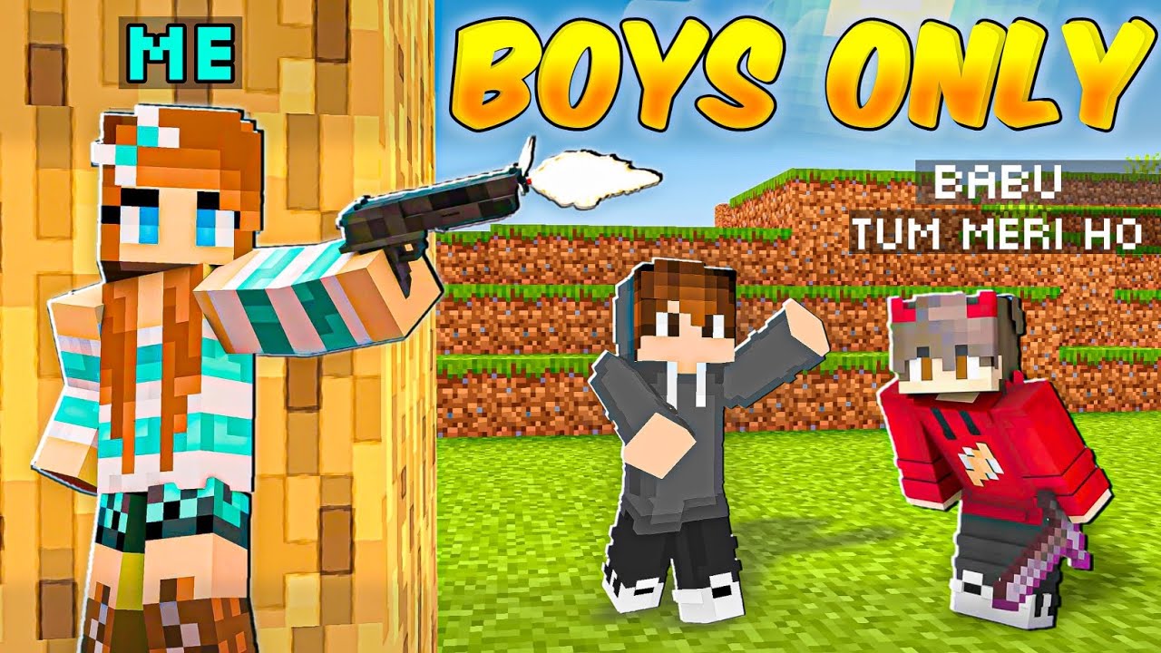 I Secretly Joined 'BOYS ONLY' Server as GIRL in Minecraft !! - YouTube