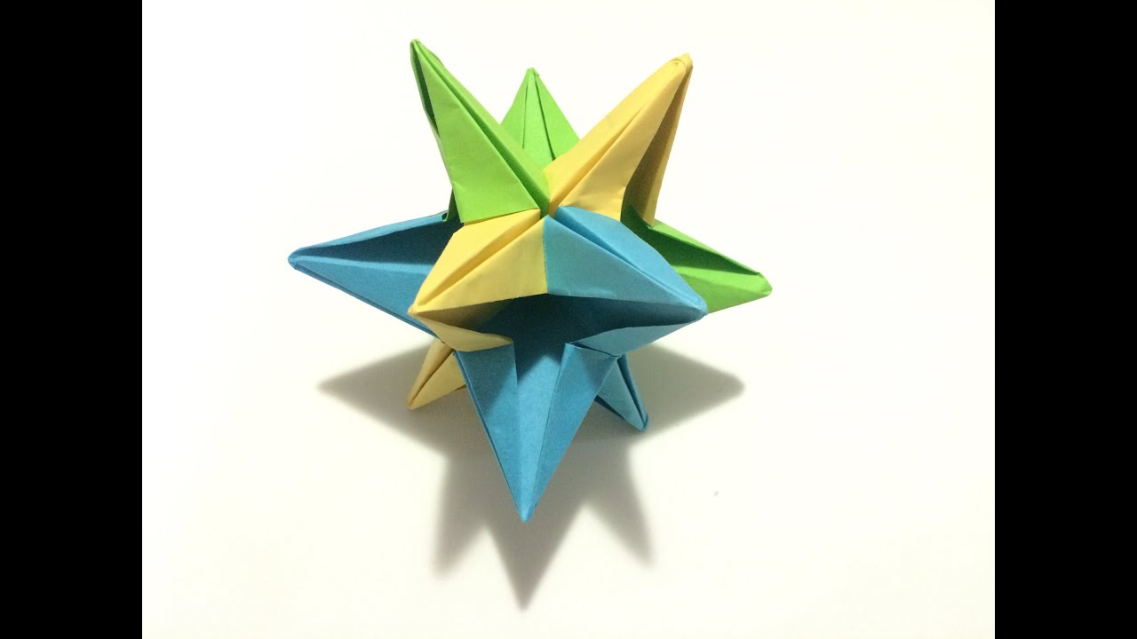 Origami omega star - YouTube