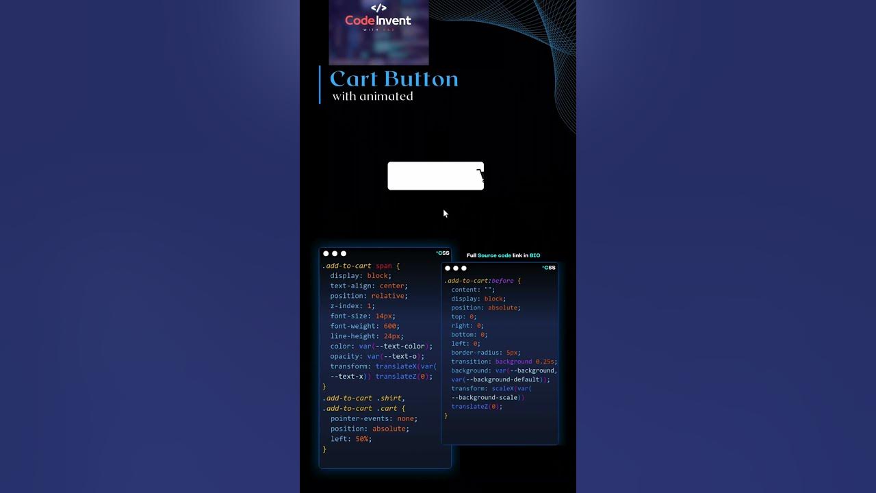 Cart Button Animation Using Css Css Codeinvent Youtube 