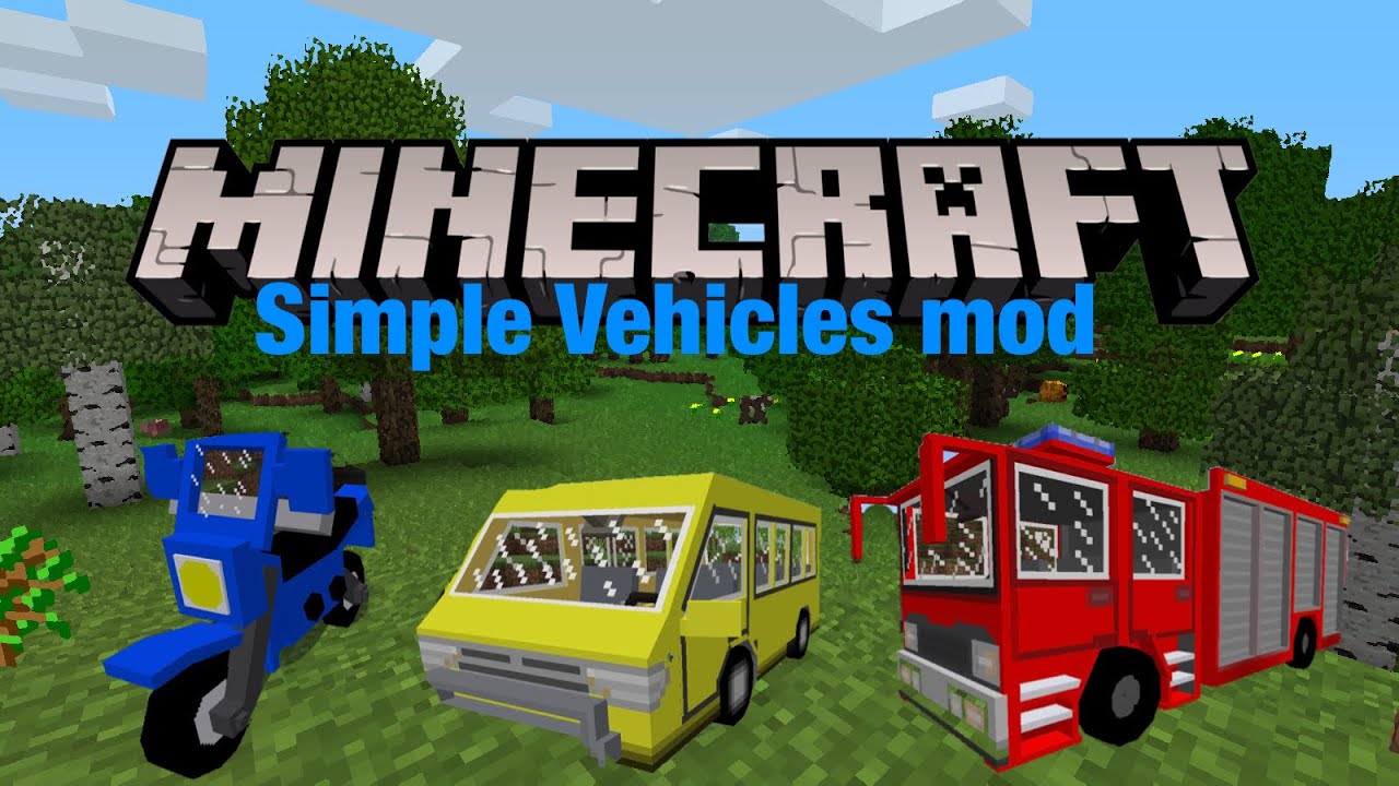 Minecraft (Simple Vehicles mod) - YouTube