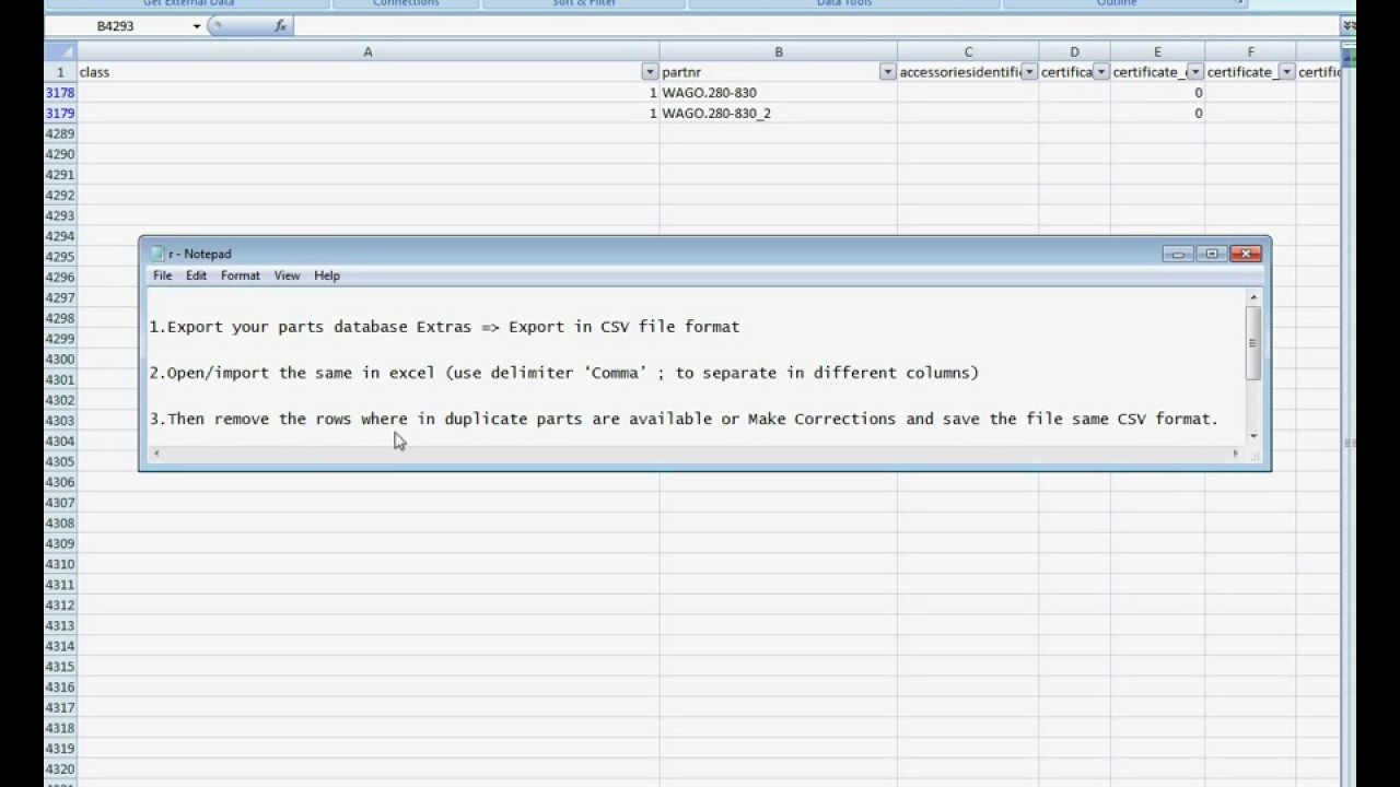 Eplan Part databse export edit import - YouTube