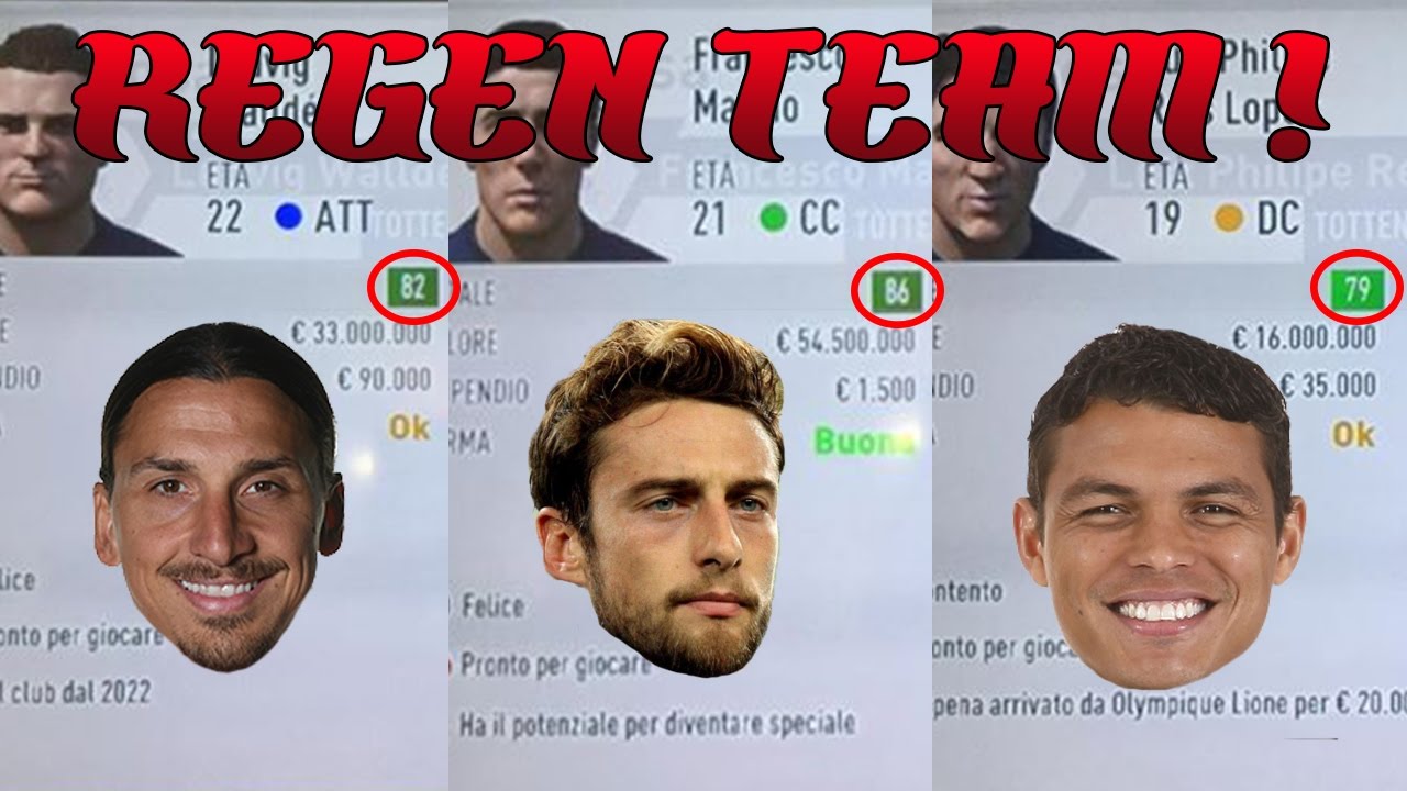 IL VOSTRO REGEN TEAM! I vostri giocatori REGEN su Fifa - YouTube