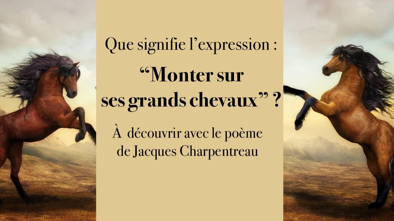 Poésie - La chevauchée - Jacques CHARPENTREAU - French Poem - YouTube