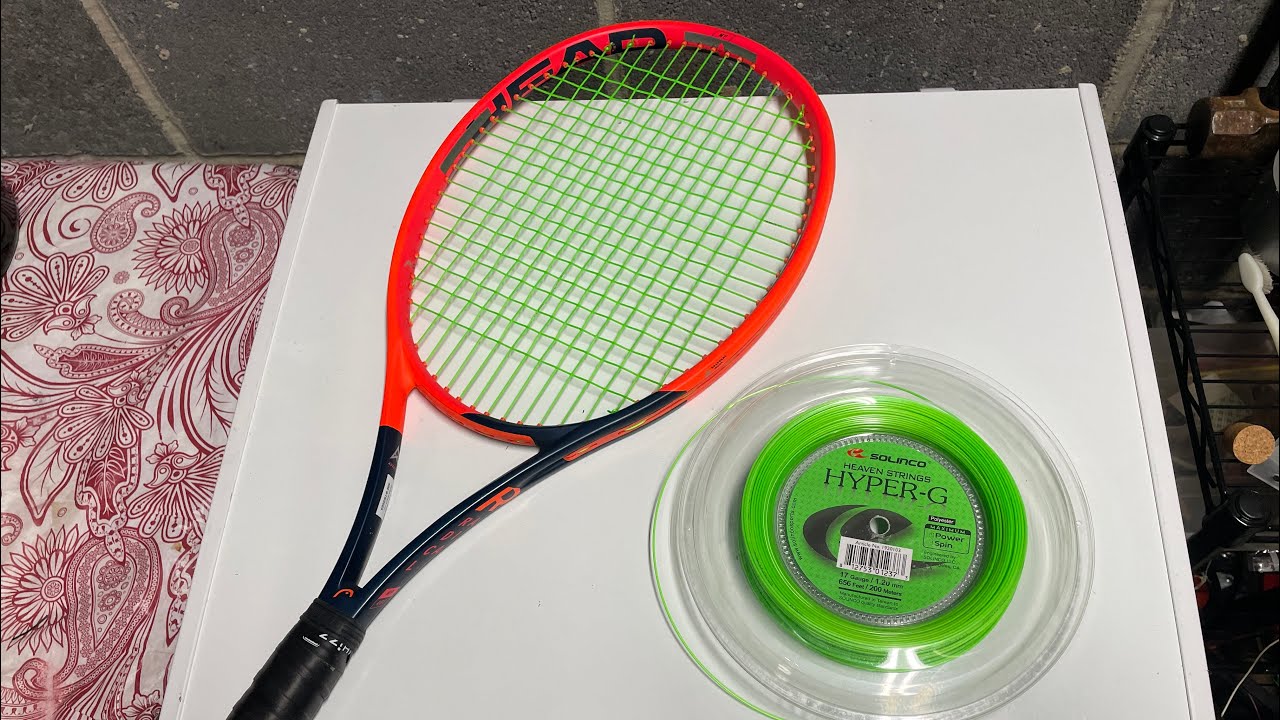 How to string a tennis racket. Head Radical MP and Solinco Hyper-G. # ...