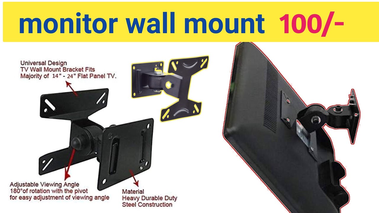 How install a monitor wall mount || best monitor wall mount - YouTube