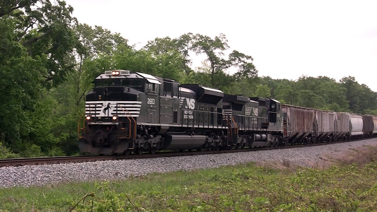 NS SD70M-2 #2683 Train 356, Sumter, GA - YouTube