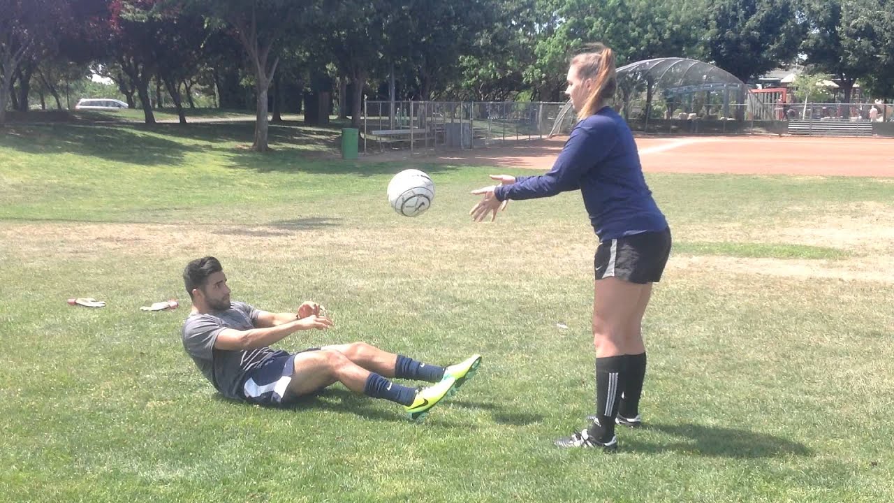 Soccer Header Situps - YouTube