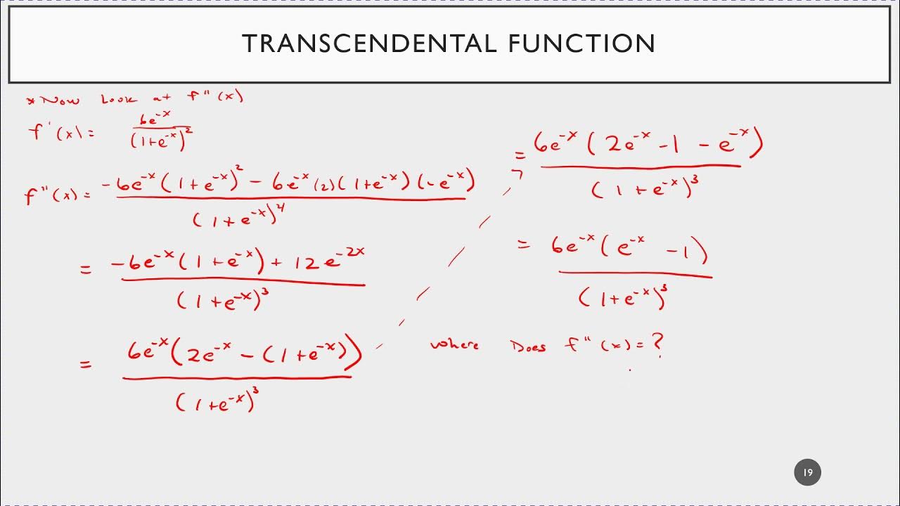 Curve Sketching - A Transcendental Function Example - YouTube