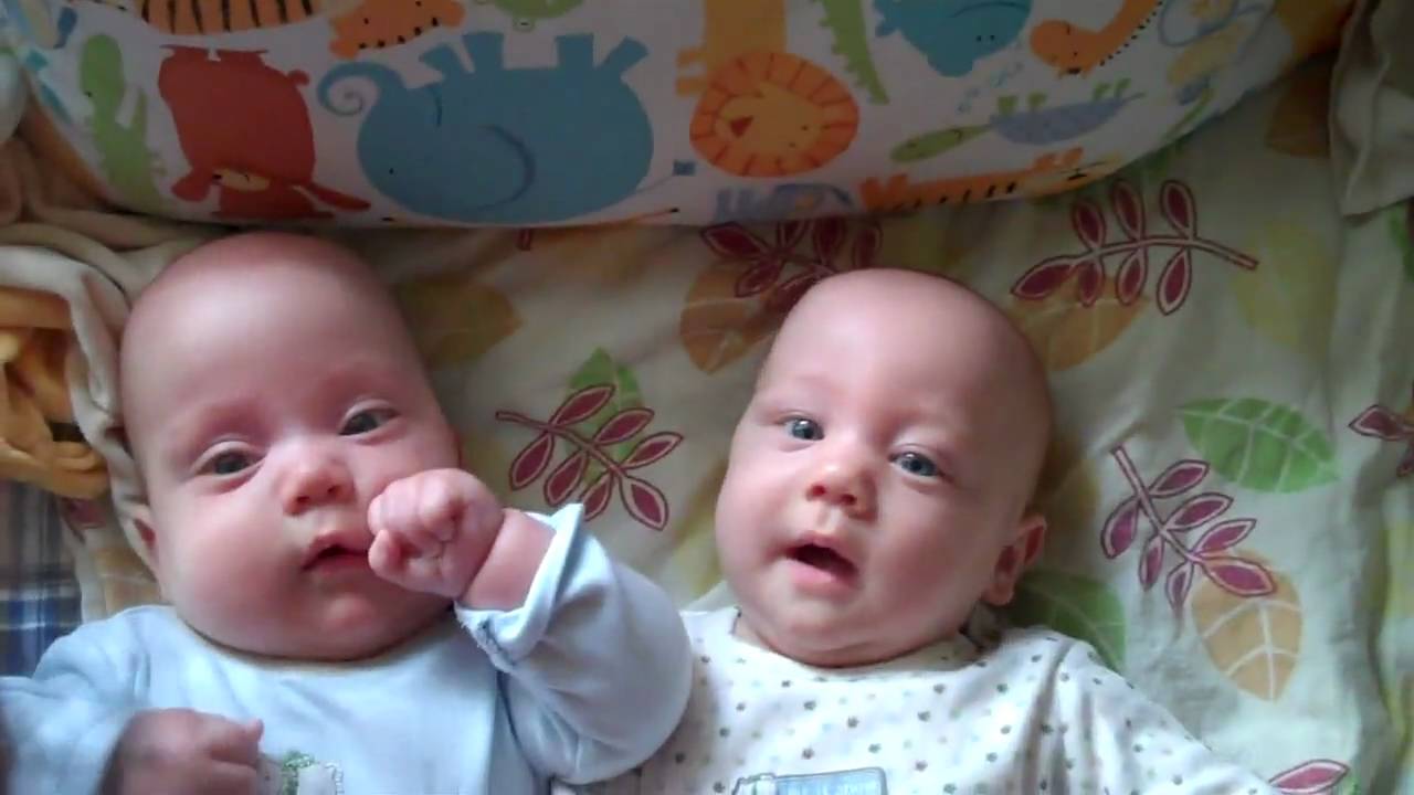 The twins giggle and smile - YouTube