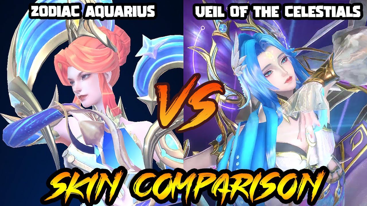 Aurora - Veil of the Celestials collector skin V.S. Aquarius zodiac ...