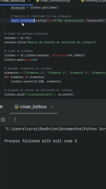 Domina Tkinter Aprende A Manejar Eventos De Selección En Listbox Con Python Tutorial Práctico