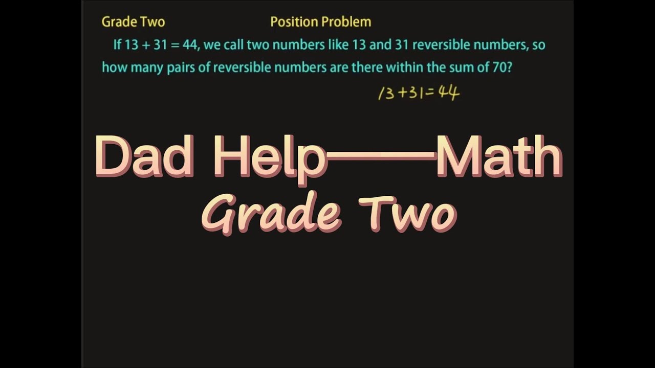 Daddy Help Grade Two Math Tutorial-2: Position Problem - YouTube