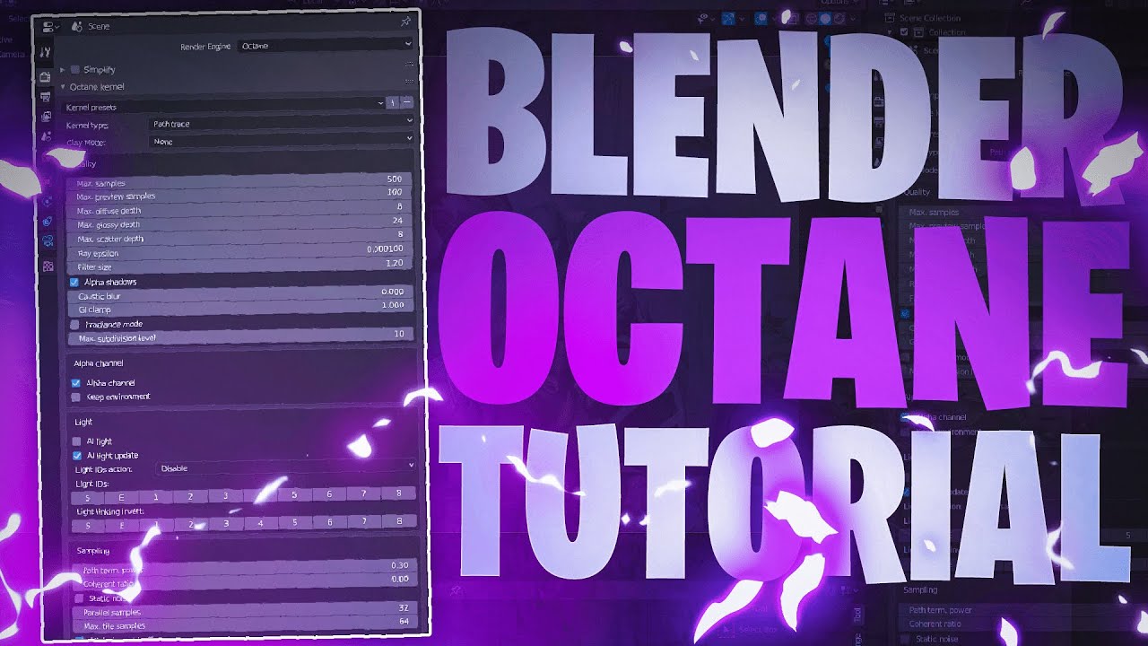 BEST Blender Octane Settings Tutorial (FREE TEMPLATE!) Render settings ...