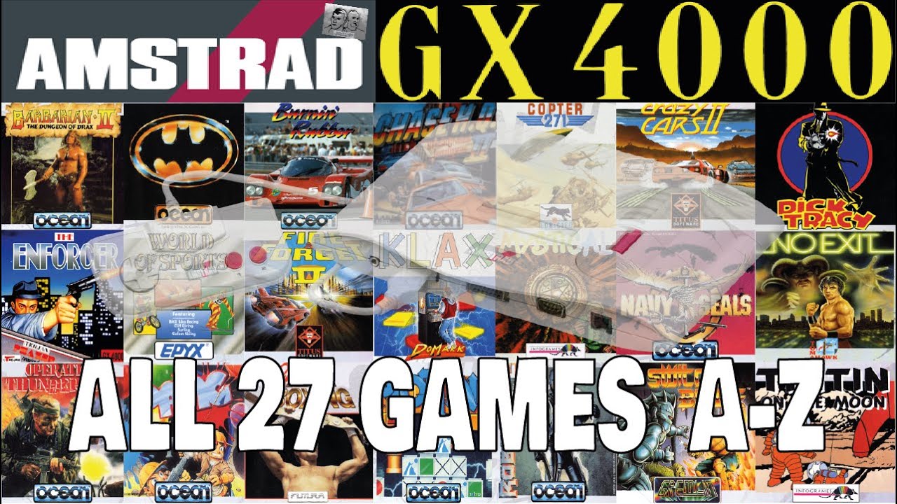 All Amstrad GX4000 Games Compilation - 27 Games - YouTube