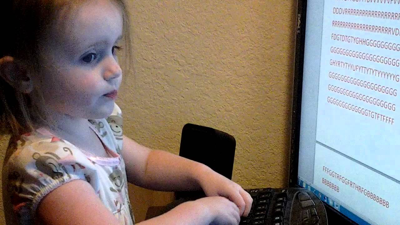 Emily Typing a Letter to Olivia, Nana and Santa - YouTube