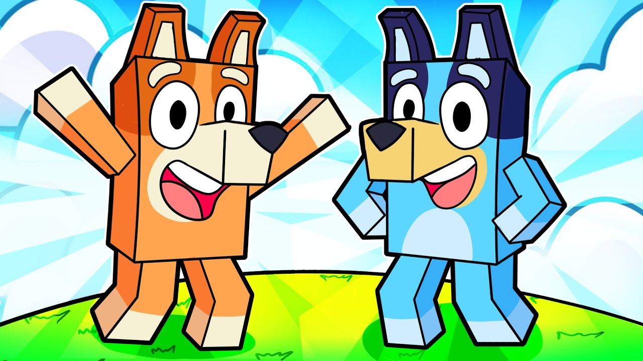 ¡BLUEY Y BINGO SE VUELVEN CUADRADAS EN ROBLOX! 🤣 - YouTube