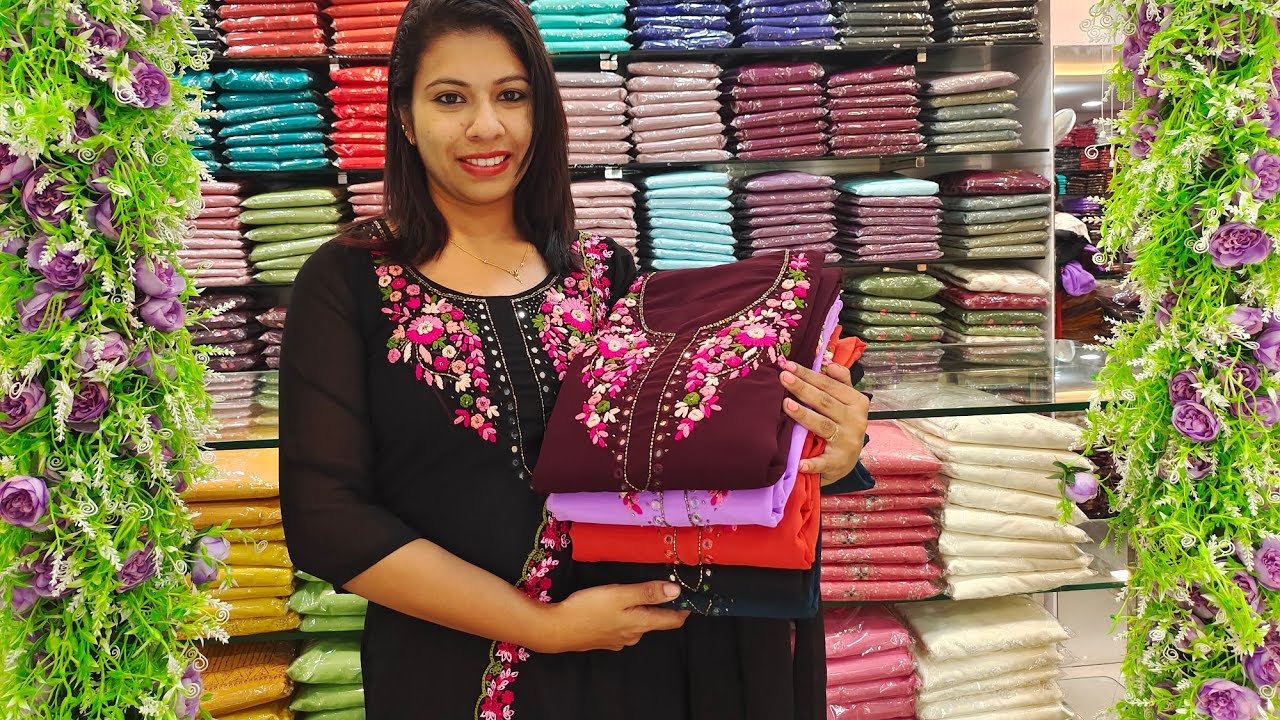 MIRROR WORK GEORGETTE DESIGN 8848575255 - YouTube