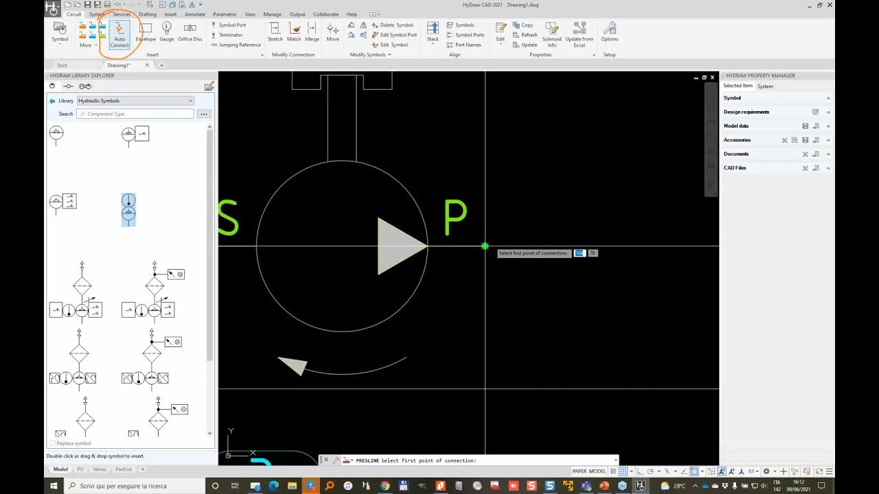 How To Create a Multiple Page Hydraulic Schematic Within HyDraw CAD - YouTube