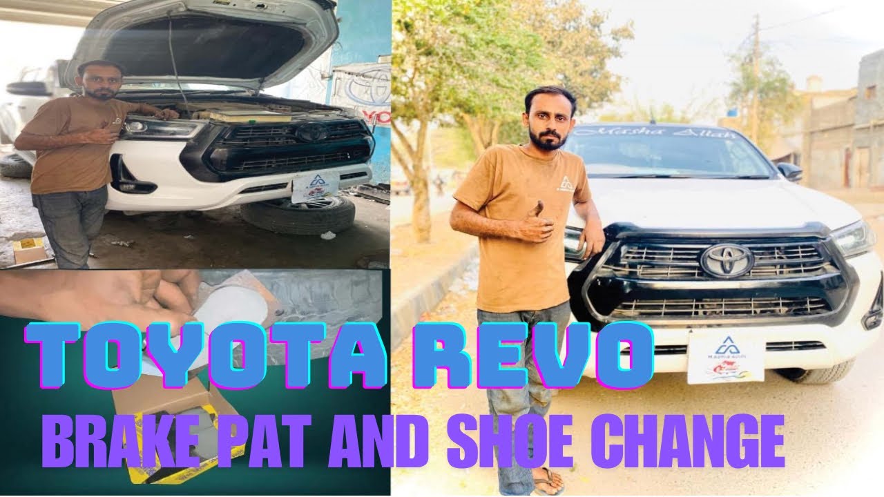 Toyota revo brake pat and shoe change - YouTube