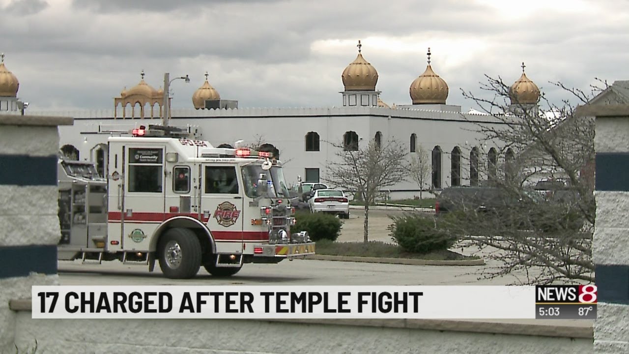 17 charged after Sikh temple fight - YouTube