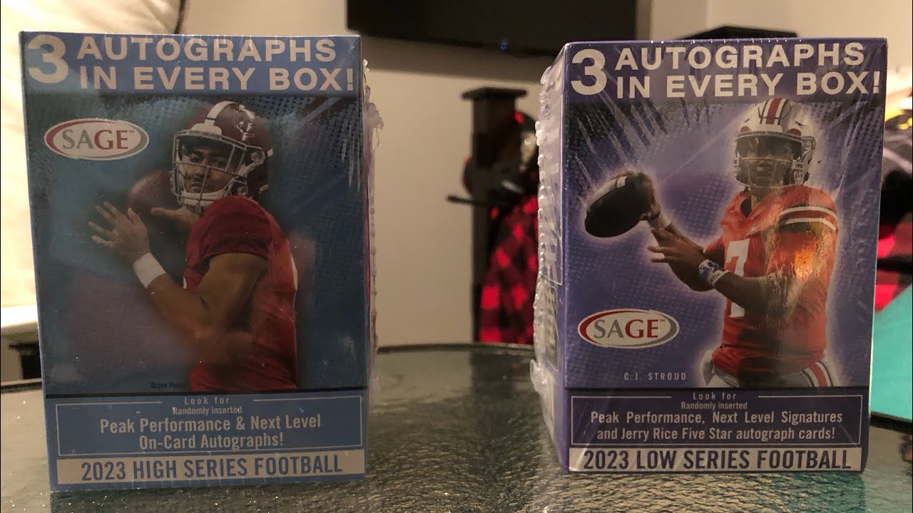 Sage Football Cards 2023 Low Series Vs High Series - YouTube