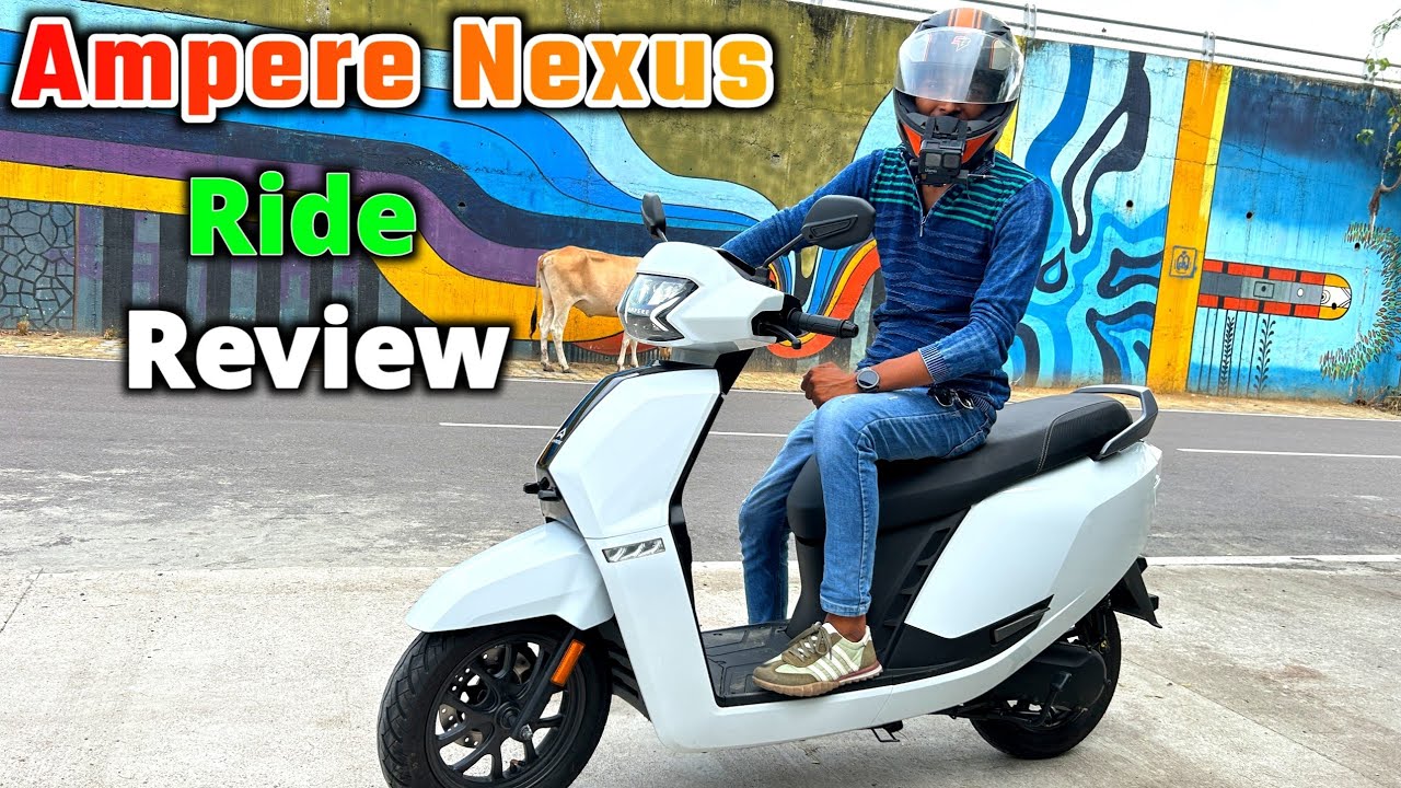 Ampere Nexus ST Electric Scooter First Ride Review | Asian Biker - YouTube