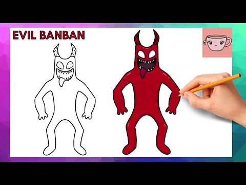 How To Draw Evil Banban - Garten of Banban | Easy Step By Step Drawing Tutorial
