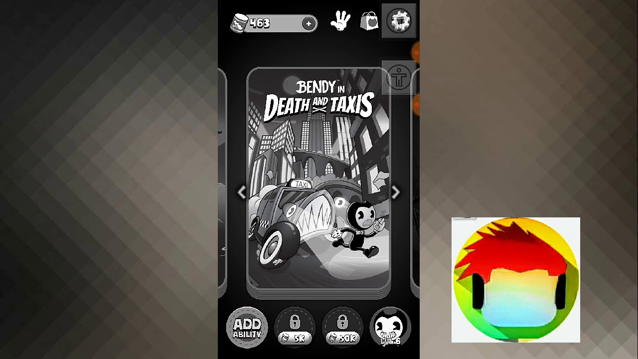 Bendy in nightmare run desbloqueiando a fase do carro,táxi🚗 - YouTube