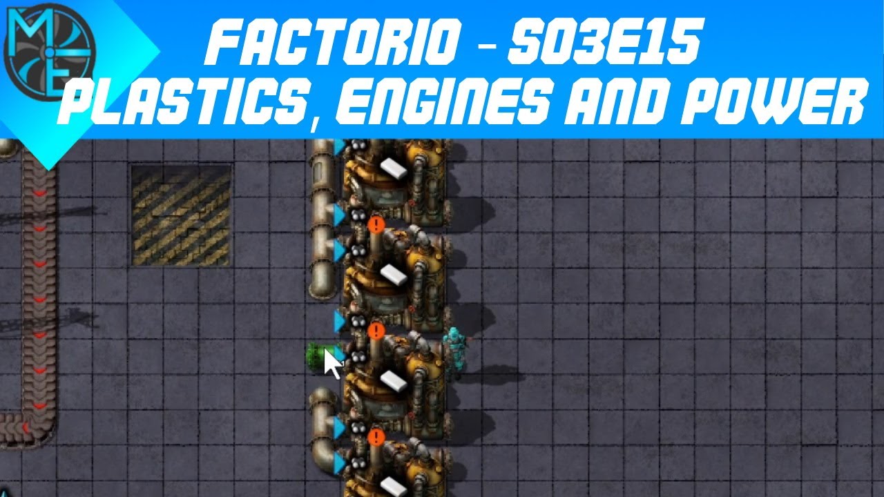 Factorio - S03E15 - Plastics, Engines and Power - YouTube