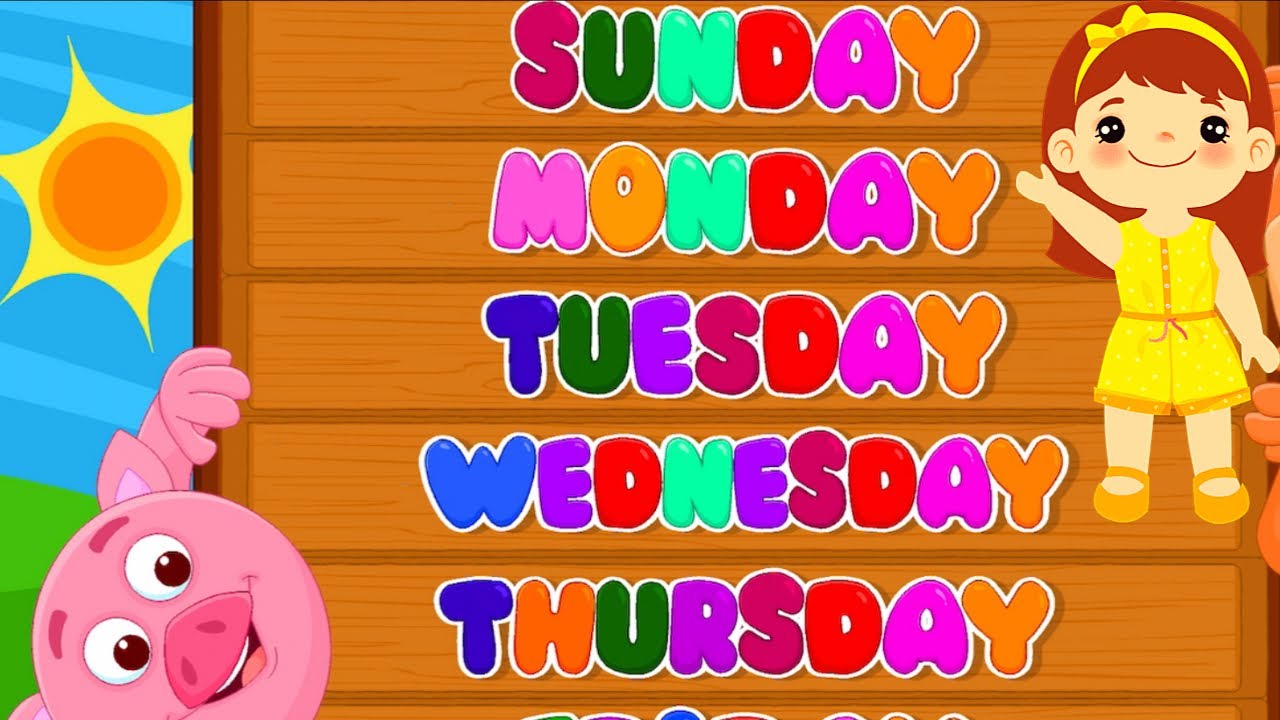 Days of the week |7 days of the week |nursery rhyme|kids song|seven ...