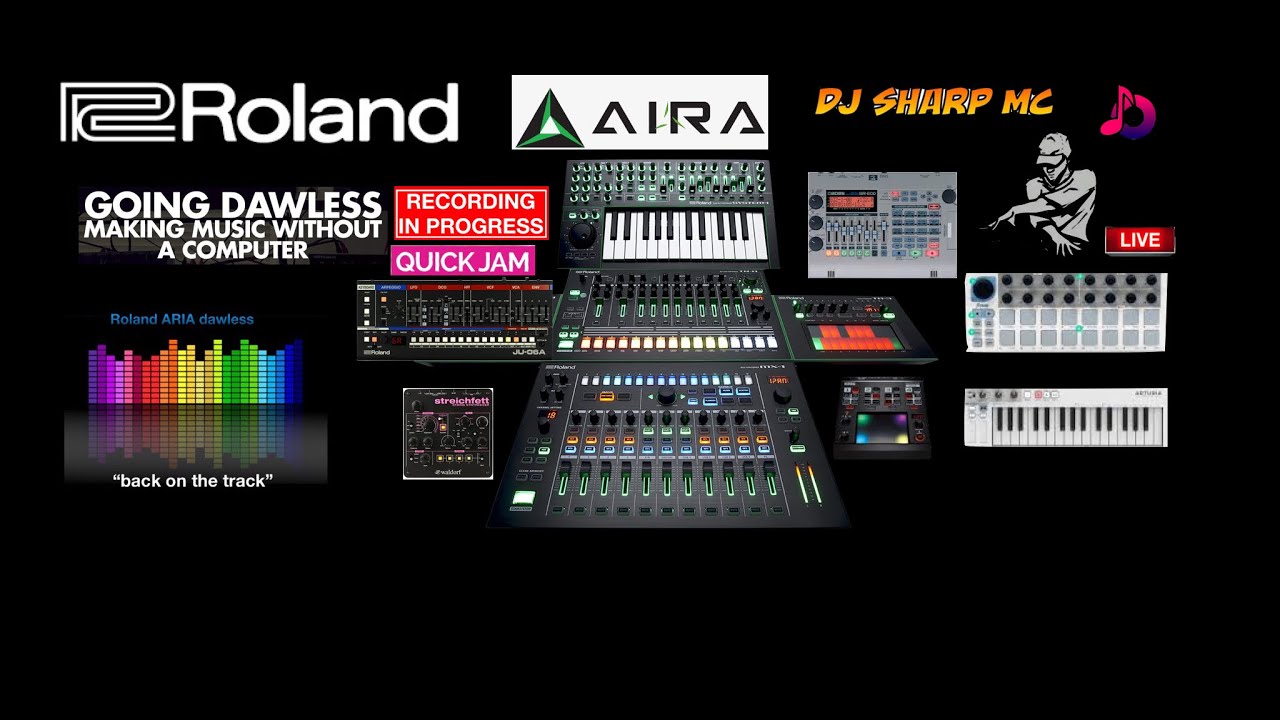 Mix 3 Roland dawless aria mc707, system1, mx1, tb3, ju06a , - YouTube
