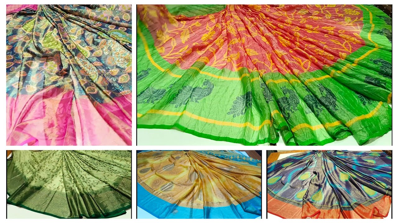 Asathal Brasso Stitched Joint Saree Collection - YouTube